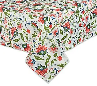 DESIGN IMPORTS 60' X 84' Garden Floral Outdoor Ecloth - One-color