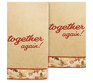 LINUM HOME TEXTILES Thanksgiving Together Again Embroidered - One-color