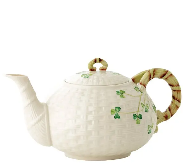 BELLEEK Shamrock Teapot - One-color