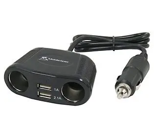 MOBILESPEC 12v 2-way Adapter With 2 Usb Ports