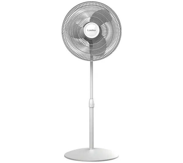 LASKO White Oscillating Stand Fan - One-color