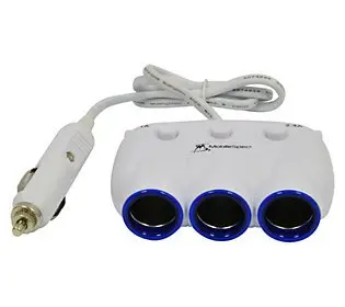 MOBILESPEC 12v 3-way Adapter With 2 Usb Ports - One-color