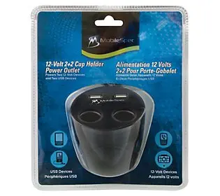 MOBILESPEC 12v Cup Holder Power Outlet