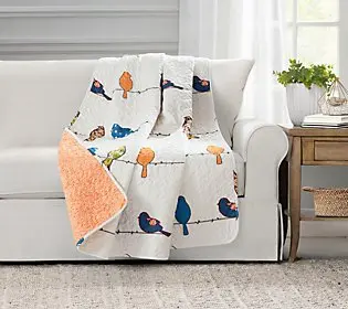 LUSH DECOR Rowley Birds Throw By - One-color