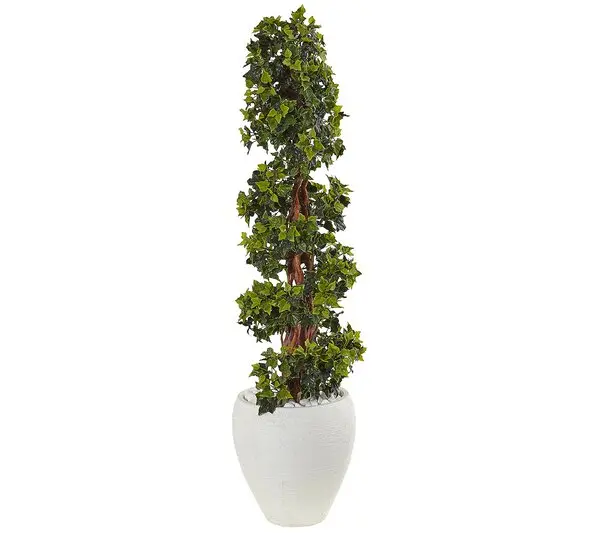 NEARLY NATURAL 4' English Ivy Topiary Tree In Planter Nearl Y Natural - One-color