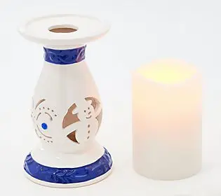 LIGHTSCAPES Cutwork Pedestal With Candle