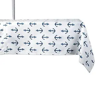 DESIGN IMPORTS Anchors 60' X 120' Tablecloth W/ Zipper - One-color