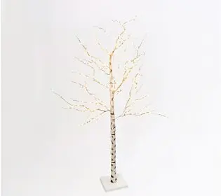 GERSON INTERNATIONAL 82.67'h Lighted Birch Tree W/250 White Lights B Y Gerson Co - One-color