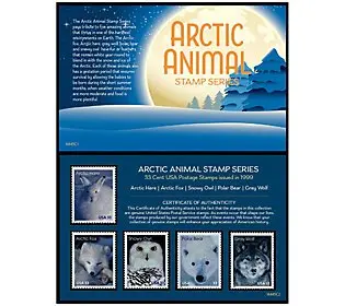 AMERICAN COIN TREASURES Arctic Animal United States Postage Stamp Serie - One-color