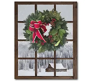 COURTSIDE MARKET Holiday Window 16x20 Canvas - One-color