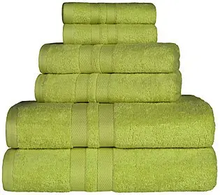 SUPERIOR Cotton 6-piece Ultra-plush Absorbent T Owel Set - One-color