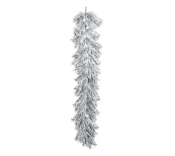 VICKERMAN 6' Frosted Beckett Pine Garland