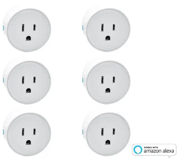DIGITAL GADGETS 6-pack Of Mini Smart Sockets Alexa Enabled