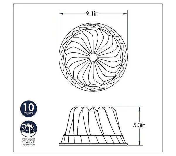 NORDICWARE Kugelhopf Bundt Pan
