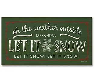 COURTSIDE MARKET Let It Snow Green 12x24 Wood S Gn - One-color