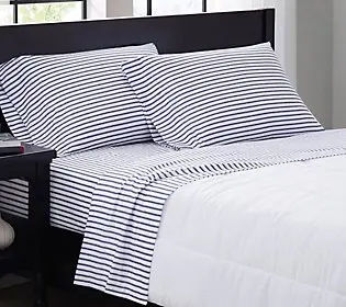 TRULY SOFT Pinstripe Queen Sheet Set - One-color
