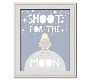 COURTSIDE MARKET Shoot For The Moon 16' X 20' F Ramed Art - One-color