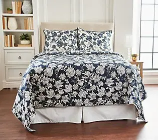 RM REBECCA MINKOFF Reversible 100% Cotton Quilt Set Kg - One-color