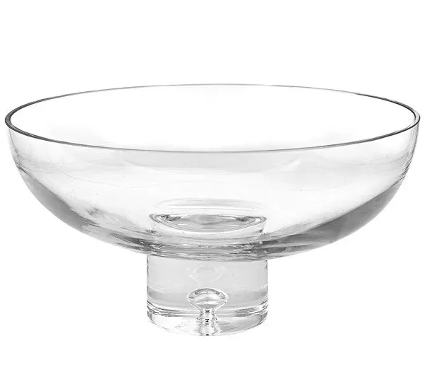 BADASH CRYSTAL Galaxy Mouth-blown Pedestal 11' Bowl - One-color