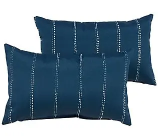 WILLOW SHORE Set Of 2 Indoor/outdoor Lumbar Pillows - One-color