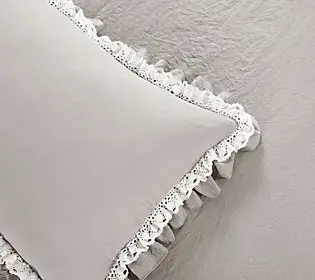 LUSH DECOR Ella Shabby Chic Ruffle Lace 3pc Queen Bedsprea D By