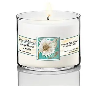 COURTSIDE MARKET Golden Daisy I Circular Candle Glass 9.6 Oz - One-color