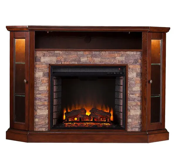 QVC Redden Corner Convertible Electric Media Firepl Ace