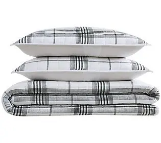 COTTAGE CLASSICS Cottage Plaid 3-piece Full/que En Quilt Set
