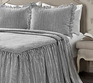 LUSH DECOR Ticking Stripe 3-piece Queen Bedspread Set L Ush Decor