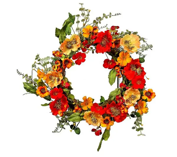 VALERIE PARR HILL Mixed Poppy Wreath Valerie - One-color