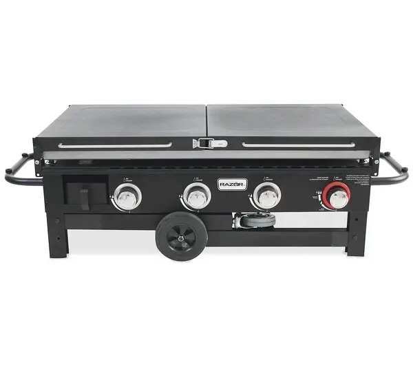 RAZOR 4 Burner Gas Griddle Grill W/ Foldable Si E Shelves - One-color