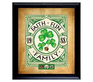 AMERICAN COIN TREASURES Irish Coin And Year To Remember Faith, Fun, Fam Ily Frame - One-color