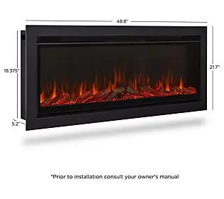 REAL FLAME 49' Wall Mounted/recessed Electric F Replace Insert