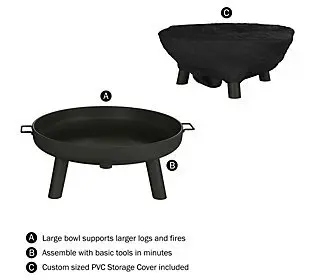 PURE GARDEN 27.5' Outdoor Fire Pit