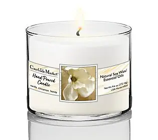 COURTSIDE MARKET Magnolia Bloom Circular Candle Glass 9.6 Oz - One-color