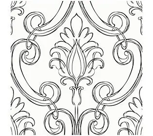 NEXTWALL Sketched Damask Peel And Stick Wallpap Er Roll - One-color