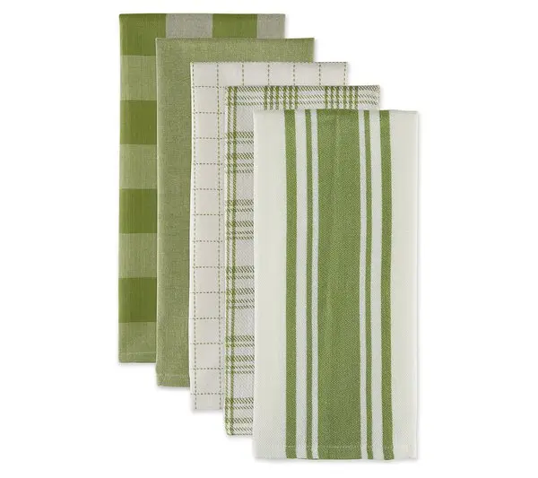 DESIGN IMPORTS Set Of 5 Assorted Everyday Kitch N Towel - One-color