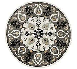 OX BAY TRADING CO. Ox Bay Ornate Medallion Vibrance Rug 5'diam Rou Nd - One-color