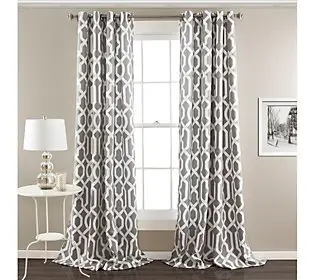 LUSH DECOR Edward Trellis 52'x108' Set Of 2 Curtains Lu Sh Decor - One-color
