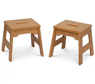 MELISSA & DOUG Wooden Stools Set Of 2 - One-color