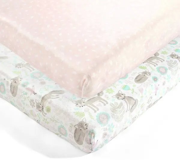 LUSH DECOR Baby Pixie Fox Micromink Set Of 2 Cr Ib Sheets - One-color
