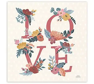 COURTSIDE MARKET Love Letters Vii 16x16 Canvas Wall Art - One-color