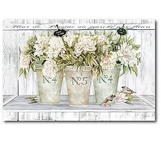 COURTSIDE MARKET French Flower Shop 12x18 Canva S Wall Art - One-color