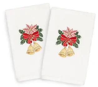 LINUM HOME TEXTILES Christmas Bells 2-piece Han D Towels - One-color