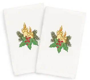 LINUM HOME TEXTILES Christmas Candles 2-piece H And Towels - One-color