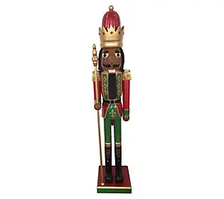 SANTA'S WORKSHOP 60' Bejeweled King Nutcracker Santa's Worksh Op - One-color