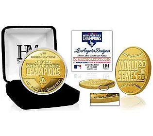 HIGHLAND MINT Los Angeles Dodgers 2020 World Series Champions Gold Mint Coin - One-color