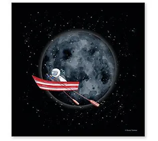 COURTSIDE MARKET Moon Adventure Awaits 16x1 6 Canvas - One-color