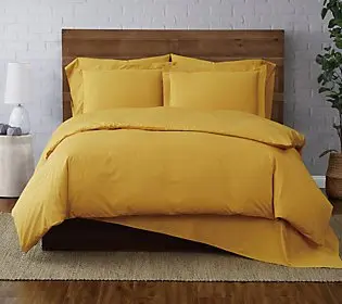 BROOKLYN LOOM Solid Cotton Percale King Duvet S Et - One-color