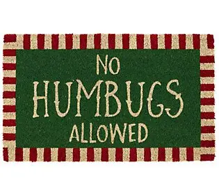 DESIGN IMPORTS No Humbugs Doormat - One-color